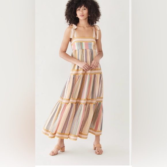 Zimmermann | Dresses | Zimmermann Mae Striped Tieshoulder Dress | Poshmark
